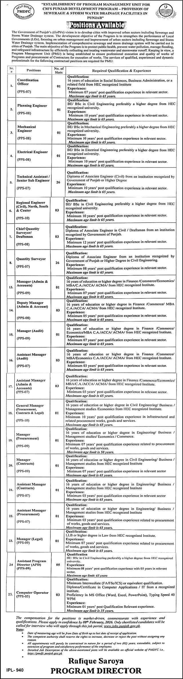 Program Management Unit PMU Jobs 2026 - Romote Jobs Pakistan